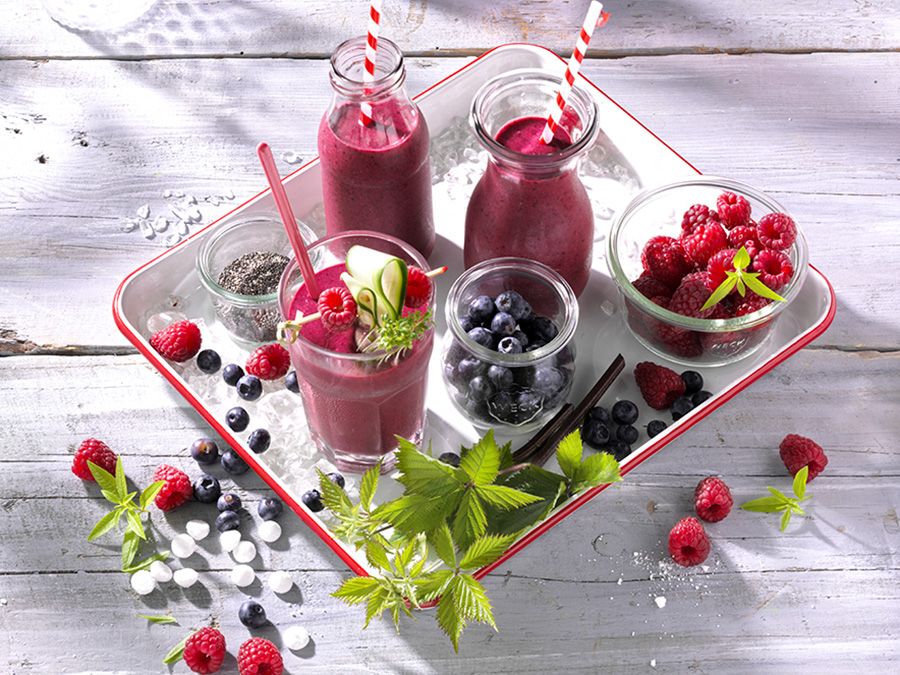 Frambozen smoothie met een kick